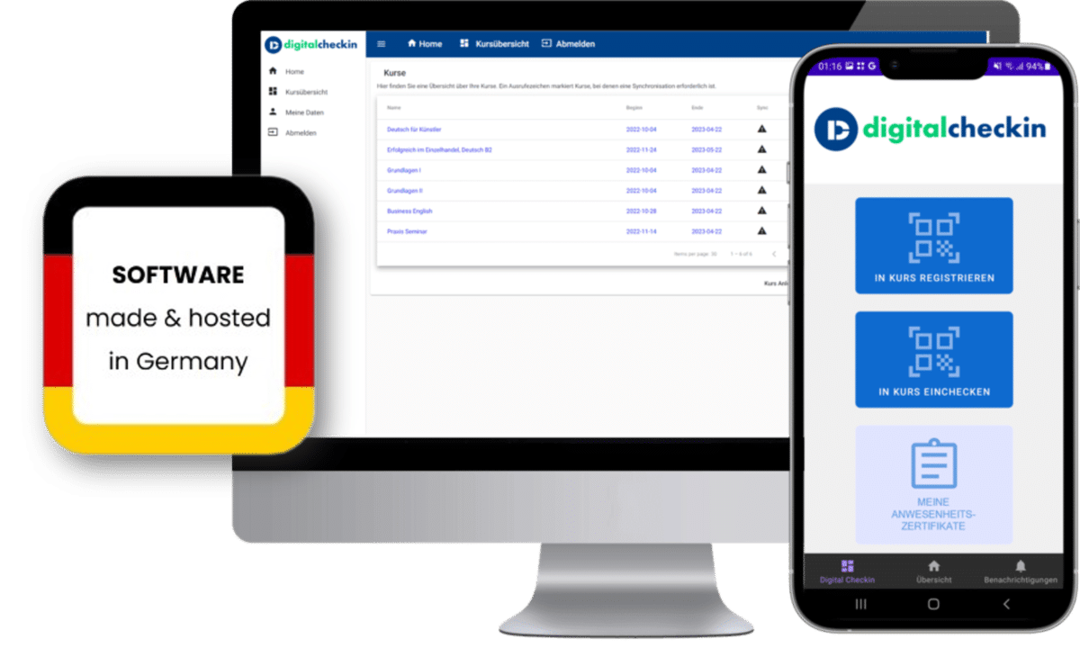 Anwesenheitsliste App | digitale Lösung für Bildungsträger