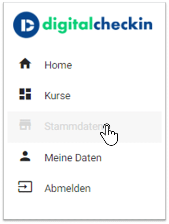 Stammdaten verwalten - DigitalCheckIn