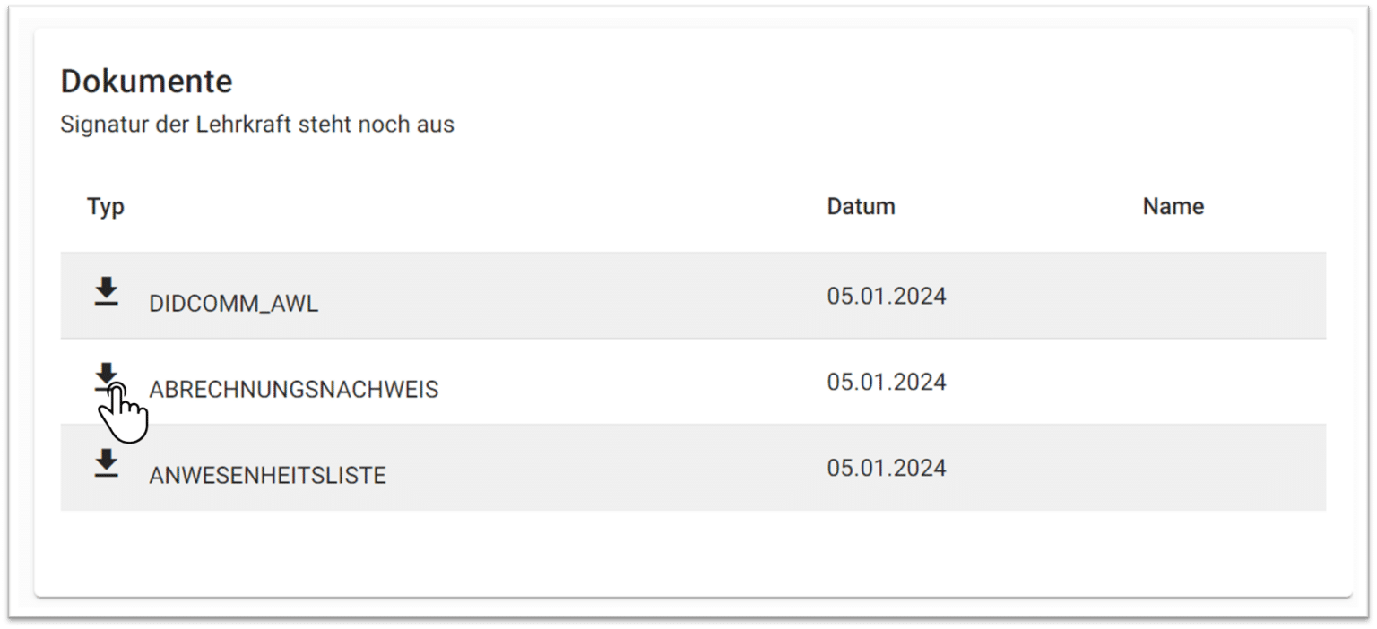 Abrechnungs-Report je Kurstag - DigitalCheckIn