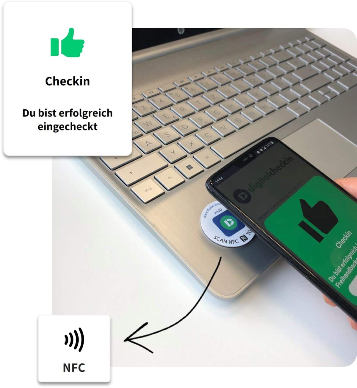 Checkin App - Anwesenheiten per QR-Code oder NFC erfassen