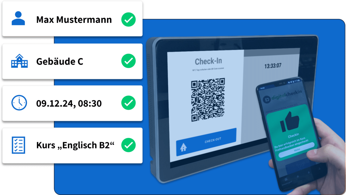 DigitalCheckIn | Erfasse die Anwesenheit von Personen digital